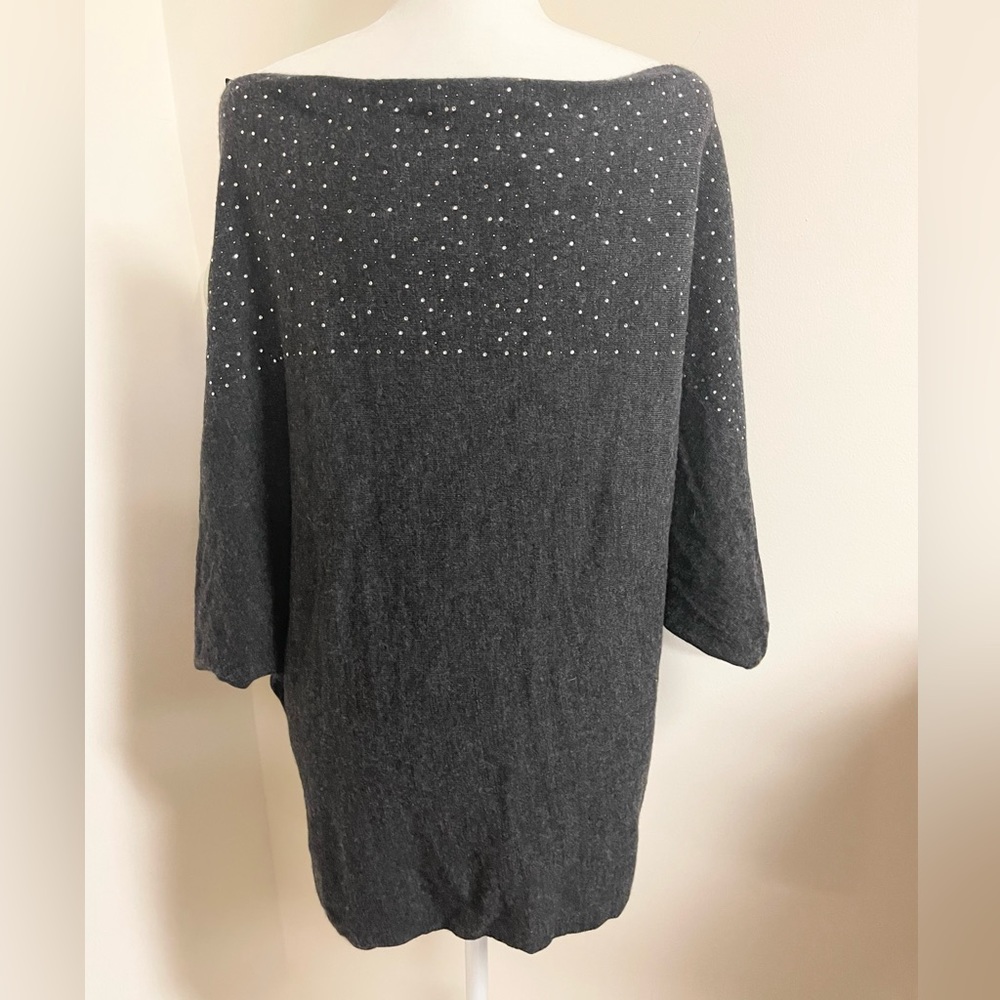 Sparkling Avellini 100% Merino Wool Rhinestone Embell… - Gem